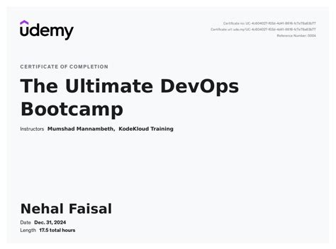 Successfully Completed The Ultimate Devops Bootcamp On Udemy Gaining Nehal Faisal