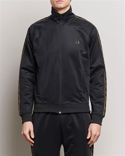 Fred Perry Taped Track Jacket Black At
