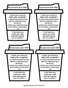 Do You Have Your CUPS Editing Bookmarks By Kaylas Klassroom Creations