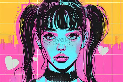 Retro Anime Girl Illustration Imagepicture Free Download 601674252