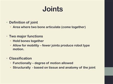 PPT Joints And Body Movement PowerPoint Presentation Free Download ID 5535948