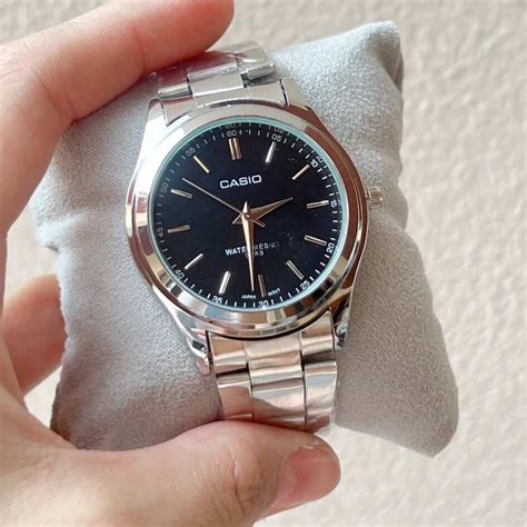นาฬิกา Casioนาฬิกาข้อมือ คาสิโอ หน้าขีด สายเลส แฟชั่น ใส่ทำงาน ใส่ไปเรียนสินค้าจริงสวย ผู้ชาย