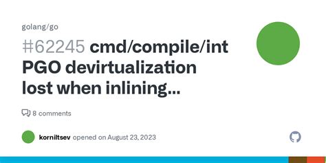Cmdcompileinternaldevirtualize Pgo Devirtualizing Not Found In