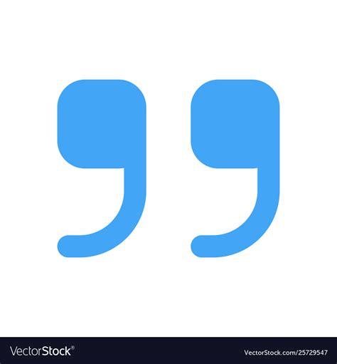 Closing Inverted Quotation Bracket Mark Used Vector Image