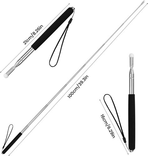 Retractable Teacher Pointer Extendable Teaching Pointer Telescopic Pointer Stick With Lanyard