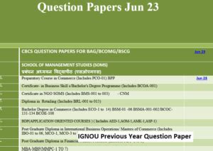 IGNOU Previous Year Question Paper Download PDF