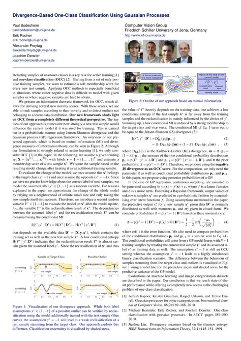 Pdf Divergence Based One Class Classification Using Gaussian Processes
