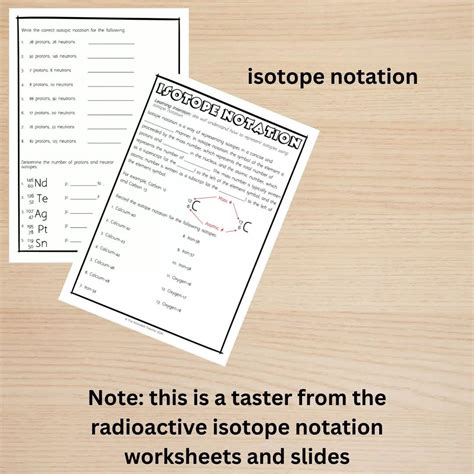 Isotope Notation Worksheet Free The Animated Teacher Worksheets Library