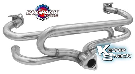 Empi Bugpack Stainless Steel Exhaust Systems For Type 1 Upright Engine Kaddie Shack