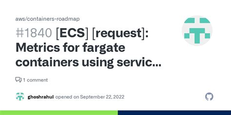 Ecs Request Metrics For Fargate Containers Using Service Discovery · Issue 1840 · Aws