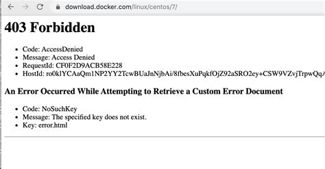 Bug Getting 403 While Attempting To Download Docker Ce · Issue 9613 · Dockerdocs · Github