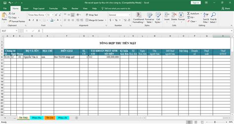 Top mẫu file excel quản lý thu chi công ty hiệu quả cho doanh nghiệp