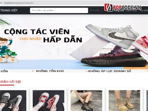 Đồ án Web Bán Hàng Php Web Bán Hàng Giày Dép Source Code Báo Cáo Slide Code Php Mysql