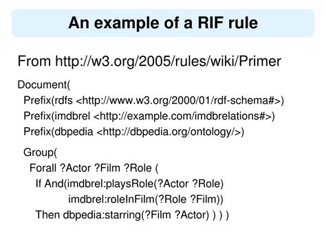 Ppt Rules Rif And Ruleml Powerpoint Presentation Free Download Id
