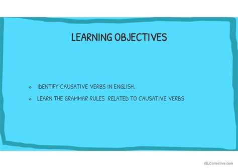 Causative Verbs Grammar Lesson Gram English Esl Powerpoints