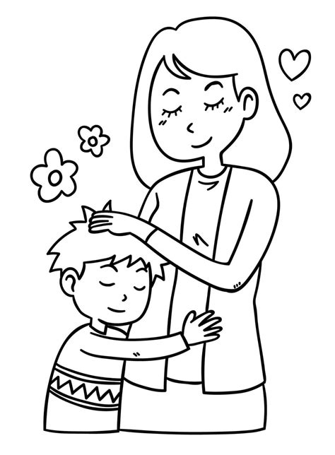 Coloriage Dessin De La Fête Des Mères Télécharger Et Imprimer Gratuit