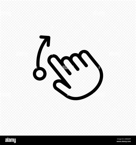 Hand Cursor Touch Screen Gestures Icon Swipe To Left Right Up Icon Vector On Isolated
