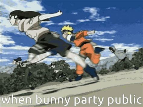 Naruto Run When Bunny Party Public Meme 