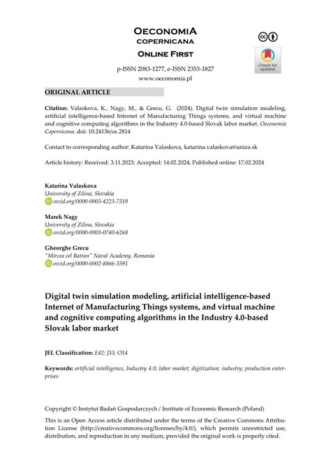 Pdf Digital Twin Simulation Modeling Artificial Intelligence Based