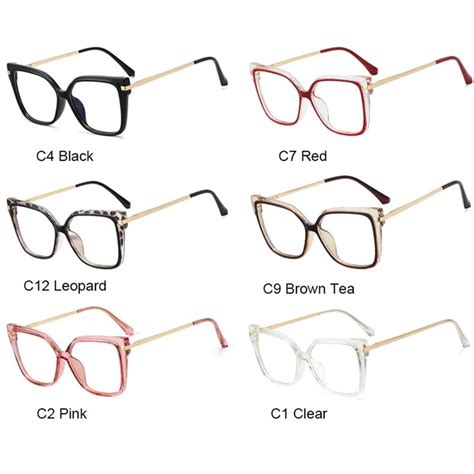 Badu Bg Стилна оптика Минус очила за късогледство Дамски леопардови големи квадратни очила Рамка