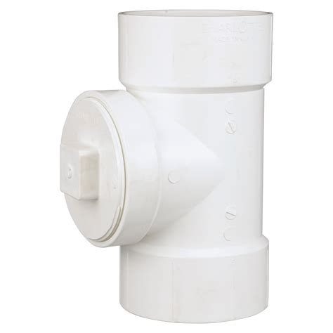 Charlotte Pipe Pvc 00444x 1000 3 Dwv Cleanout Tee With Cleanout Plug