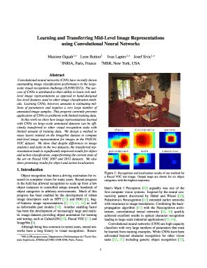 Fillable Online Leon Bottou Learning And Transferring Mid Level Image Representations Using