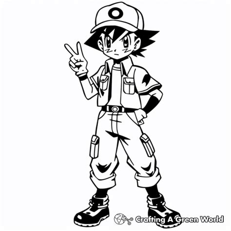 Ash Pokemon Coloring Pages Free Printable