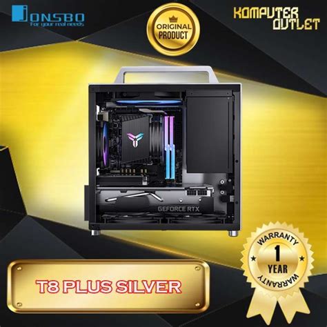 Jual Jonsbo T8 Plus Silver Casing Pc Mini Itx Side Tempered Glass Pc Case Di Seller