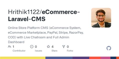 GitHub Hrithik1122 ECommerce Laravel CMS Online Store Platform CMS