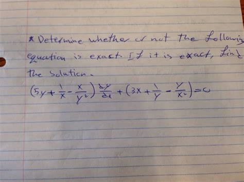 Solved Determine Whether Or Not The Following Equation Is Chegg