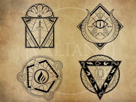 Dandd Class Emblems Bundle 12 Classic Character Class Badges