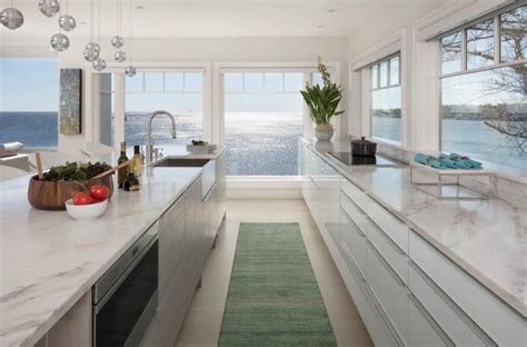 Marble Kitchen With An Ocean View Ocean View Kitchen Beach House