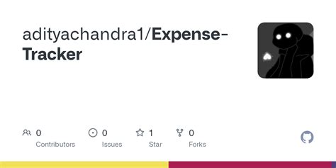 GitHub Adityachandra1 Expense Tracker