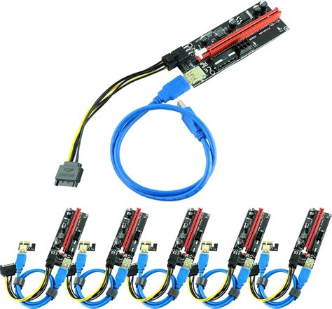 Buy Ziyituod 6 Pack Pci E Riser 1x To 16x Graphics Extender Suitable For Bitcoin Gpu Mining