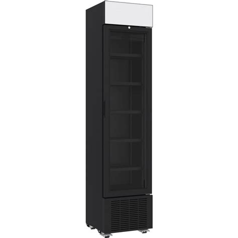 Combisteel Refrigerator 1 Glass Door Black 232l — Chillcooler