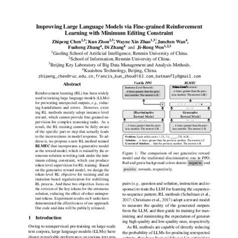 Improving Large Language Models Via Fine Grained Reinforcement Learning With Minimum Editing
