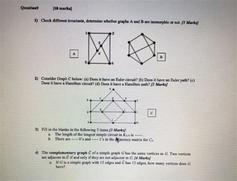 solved question 9 [10 marks] 1 check different invariants