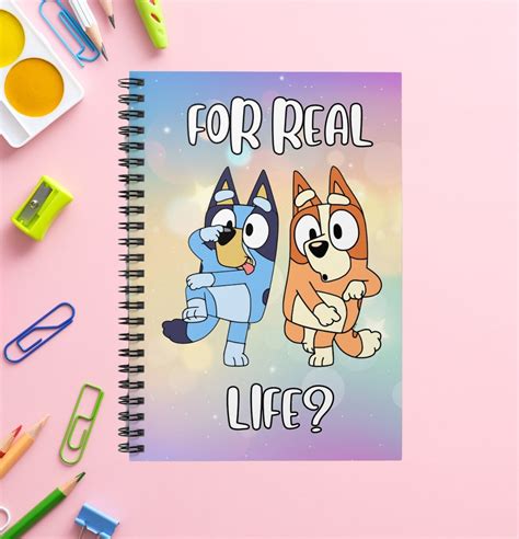 Bluey Spiral Notebook Ruled Line Bluey And Bingo The Heeler Family Journal Diary Vacation