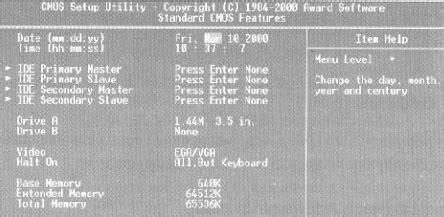 Bios And Setup UEFI Configuration