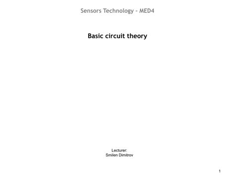 PPT Basic Circuit Theory PowerPoint Presentation Free Download ID
