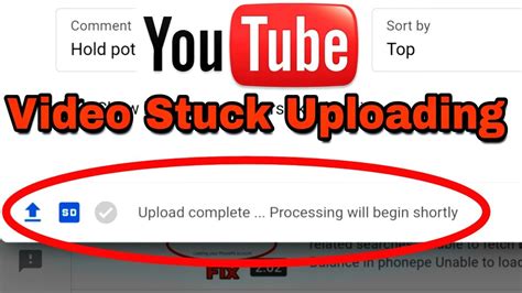 Youtube Video Stuck Uploading Problem Solution Youtube