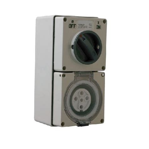 Three Phase Round Pin Combo Switch Socket