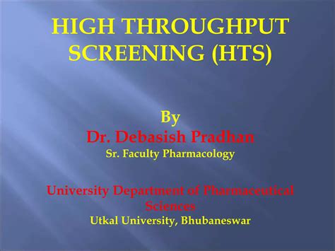 High Throughput Screening Ppt