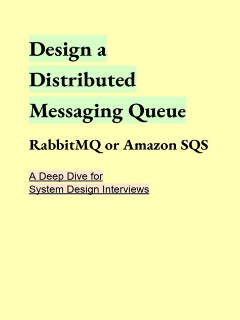 Design A Distributed Queue Pdf Replication Computing Queue