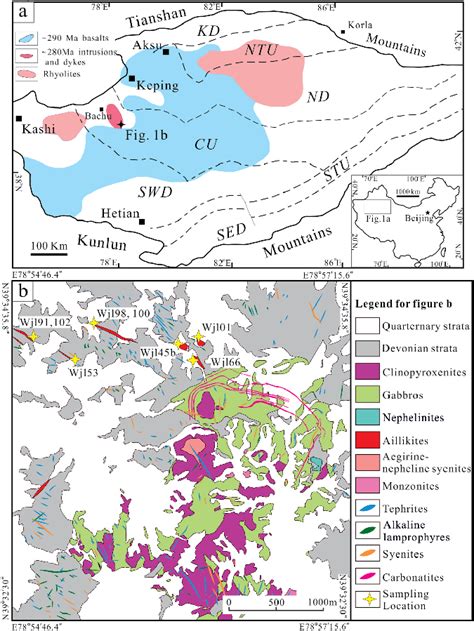 A Schematic Map Of The Tarim Large Igneous Province Showing The