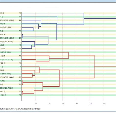 output forms of agglomerative cognitive clustering of classes and