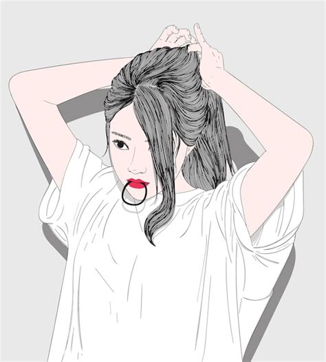 Premium Vector Girl Beauty Portrait Vector Graphic