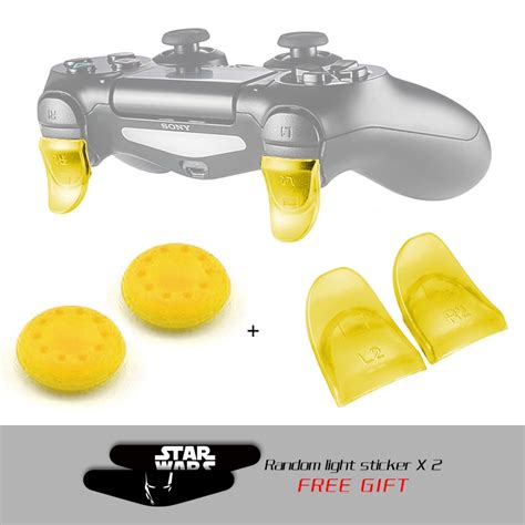 Bent L R Buttons Triggers Extender Kit For PlayStation PS PS Slim PS Pro Game Controller