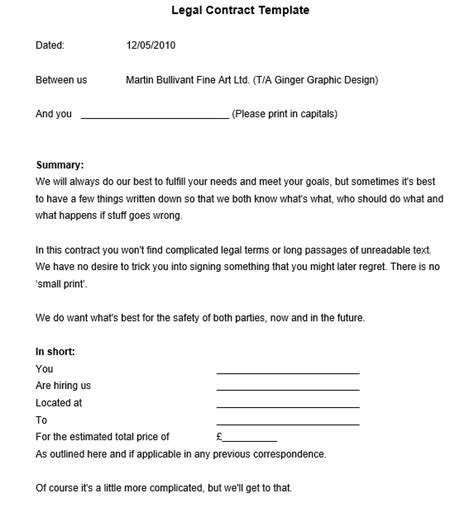 12 Free Sample Legally Binding Agreement Templates