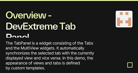 Overview Devextreme Tab Panel Codesandbox